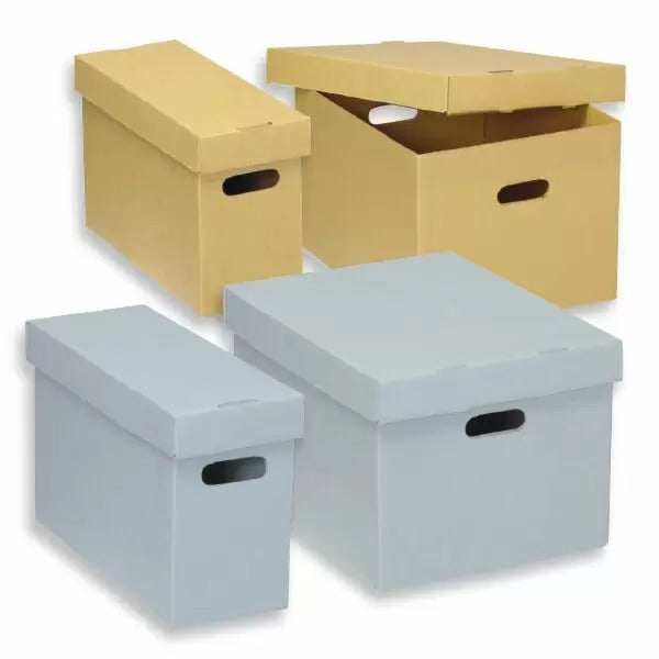 Lineco RTA Archival Record Storage Carton, Blue Gray, Corrugated ...
